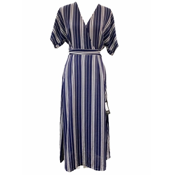 Papaya’s | Dresses | Papayas Blue And White Striped A Line Dress | Poshmark